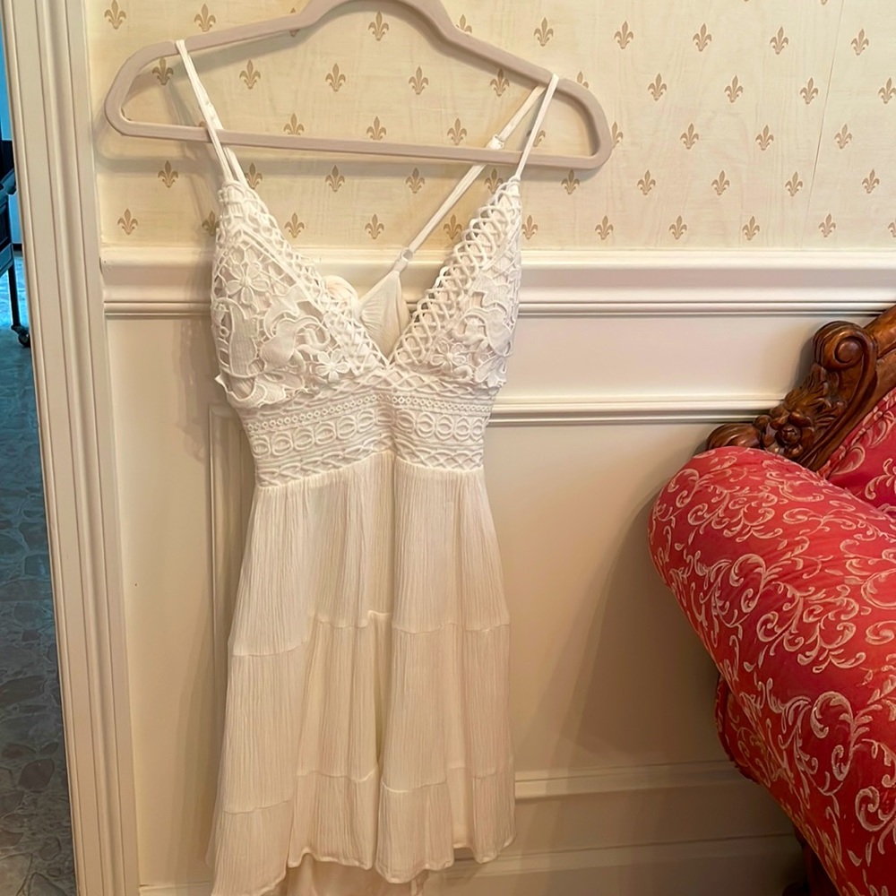 Windsor White Graduation Dress - Gem